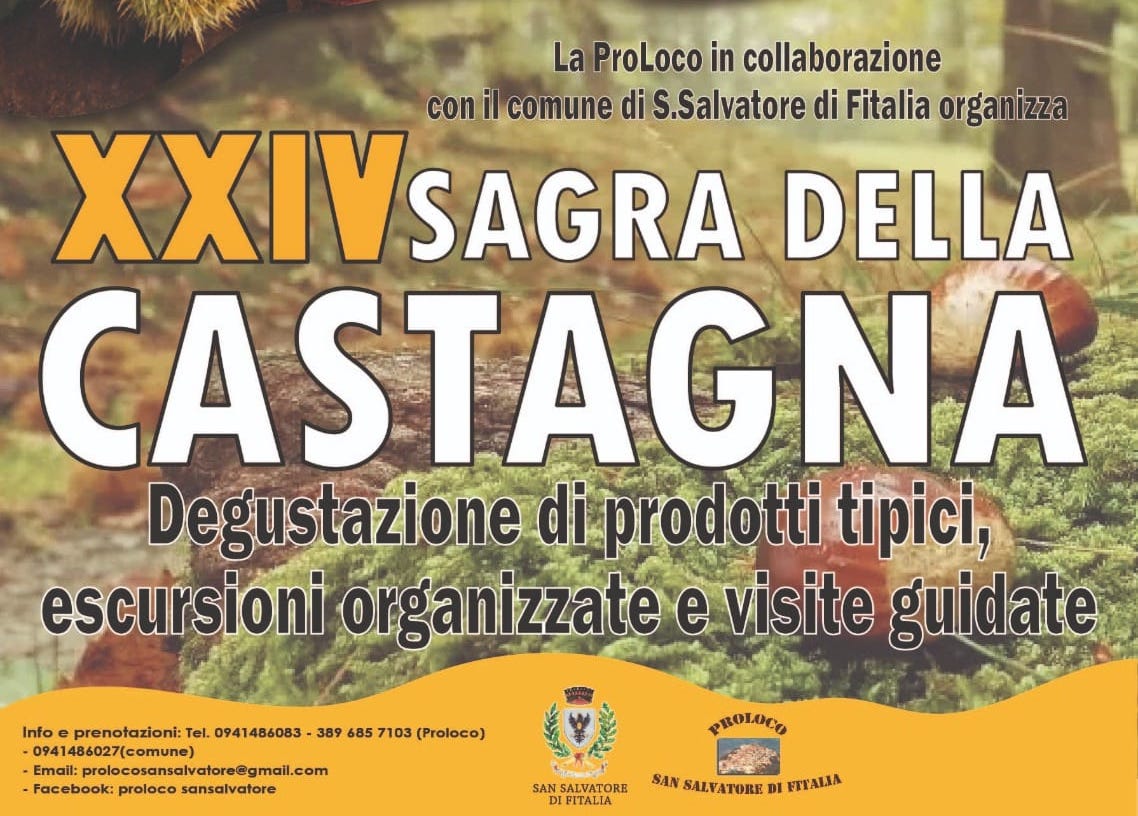 San Salvatore di Fitalia, torna la XXIV Sagra della Castagna