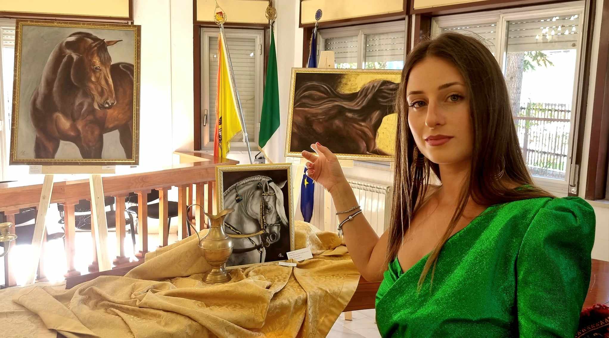 Castel di Lucio, inaugurata la mostra della pittrice Maria Lucia Presti